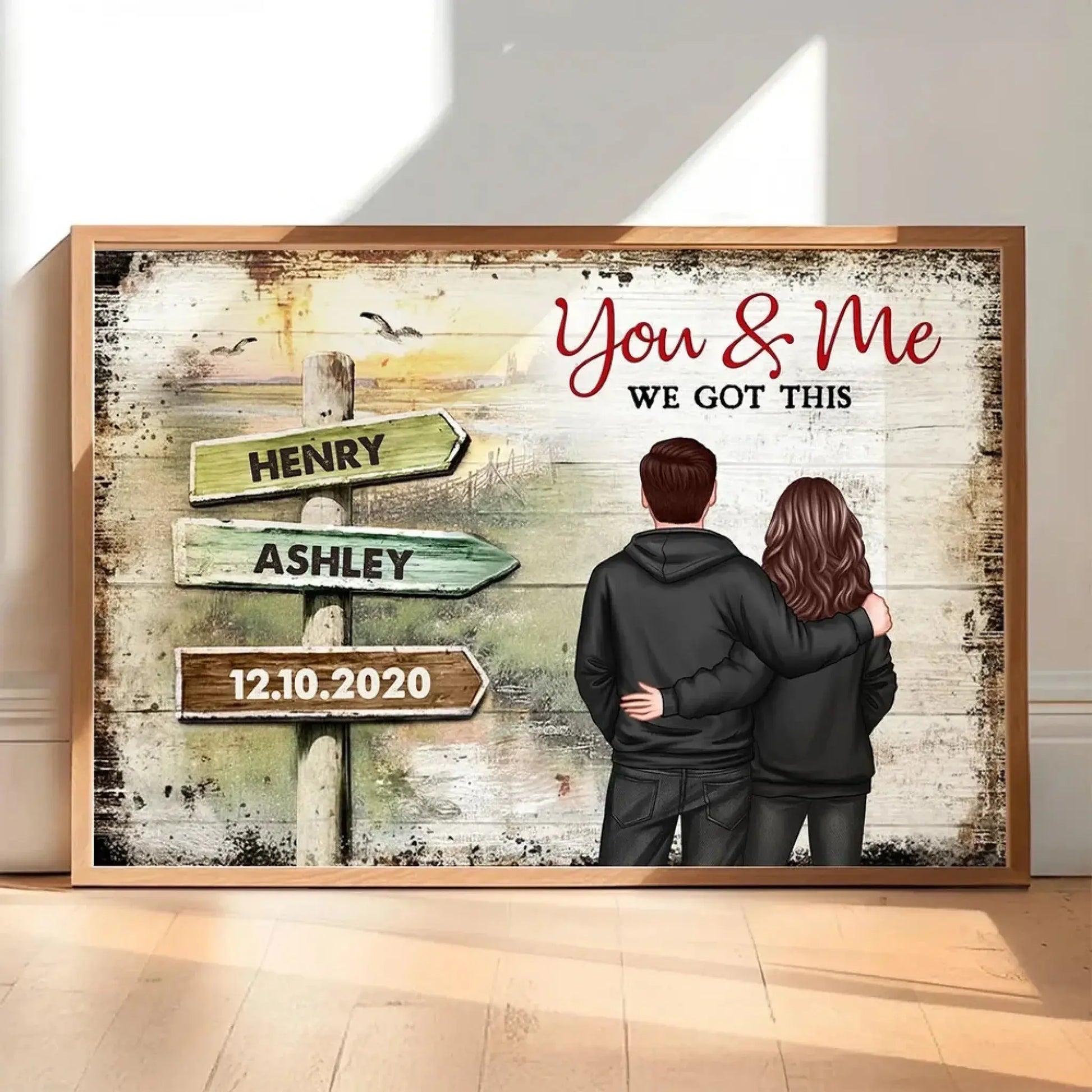 Couple Rustic Name Sign - Personalized Poster - Sentimental & Timeless ...